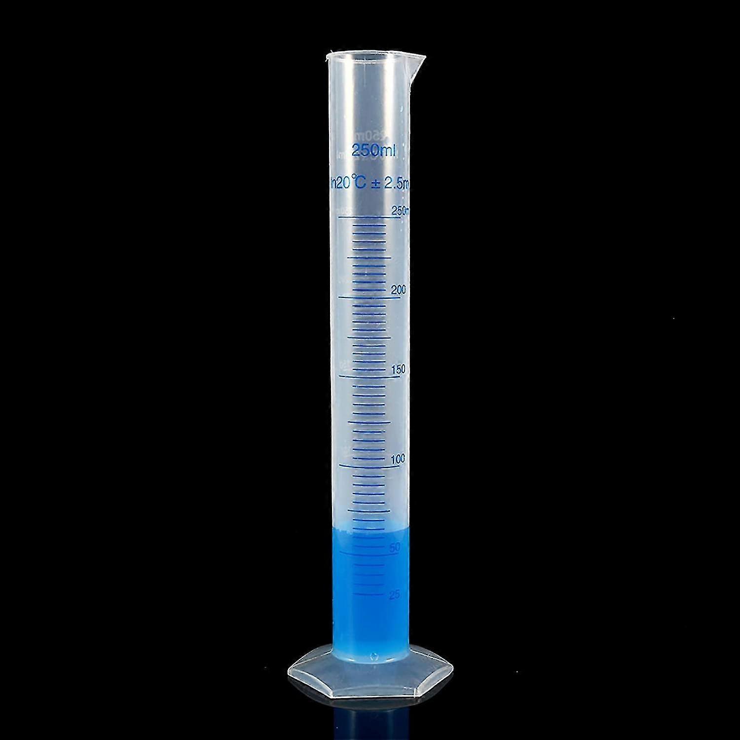 Lab Measuring Tool, 250ml Plastic Measuring Cylinder, Strip Scale Tube ...