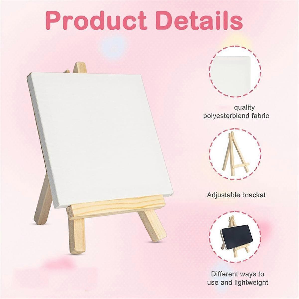 Mini Canvases with Easel Sets 32 Pack, Small Painting Canvas with Mini ...