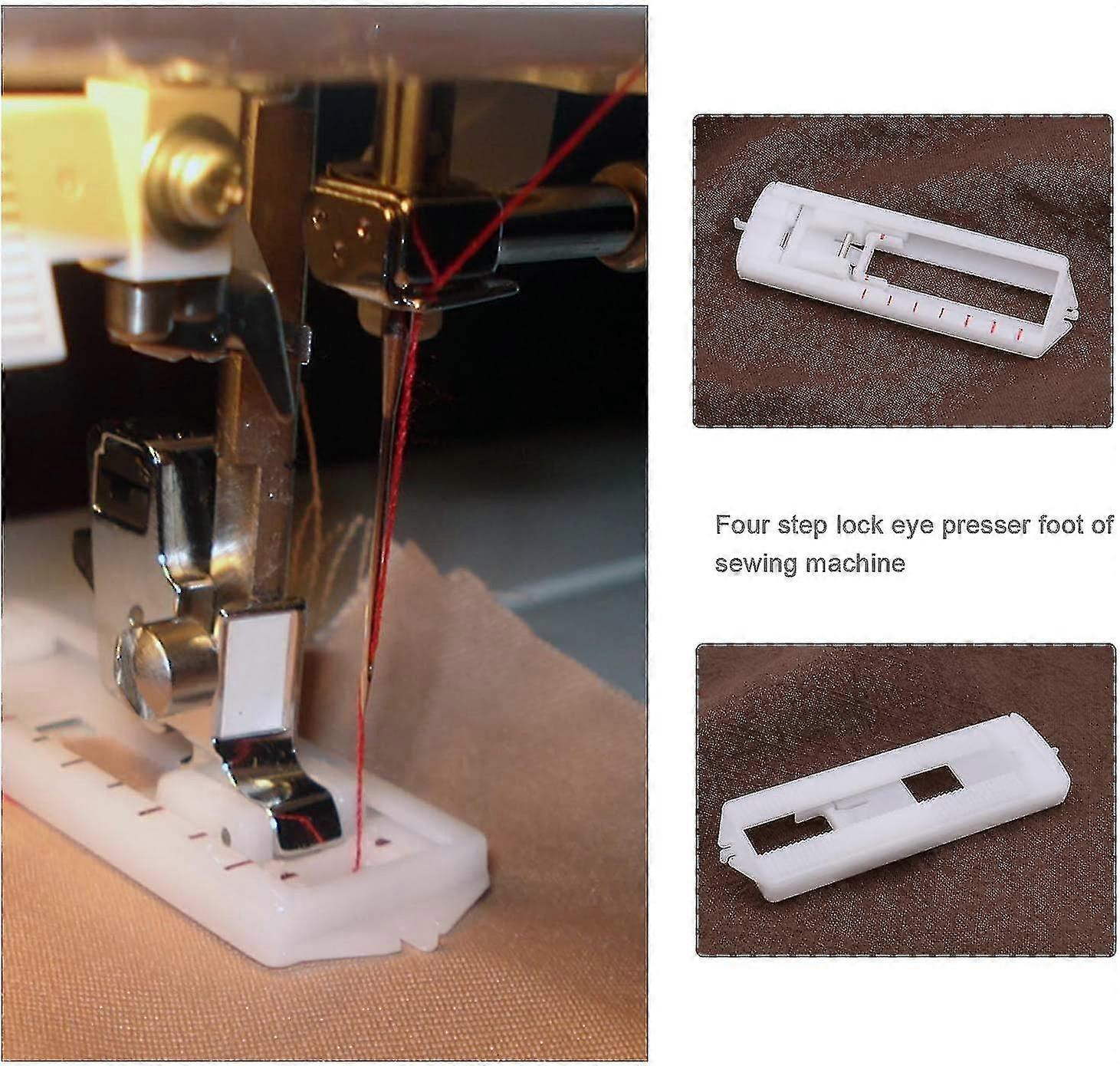 Button Hole Foot 4 Step Clip On Sewing Machine Presser Feet Sliding ...