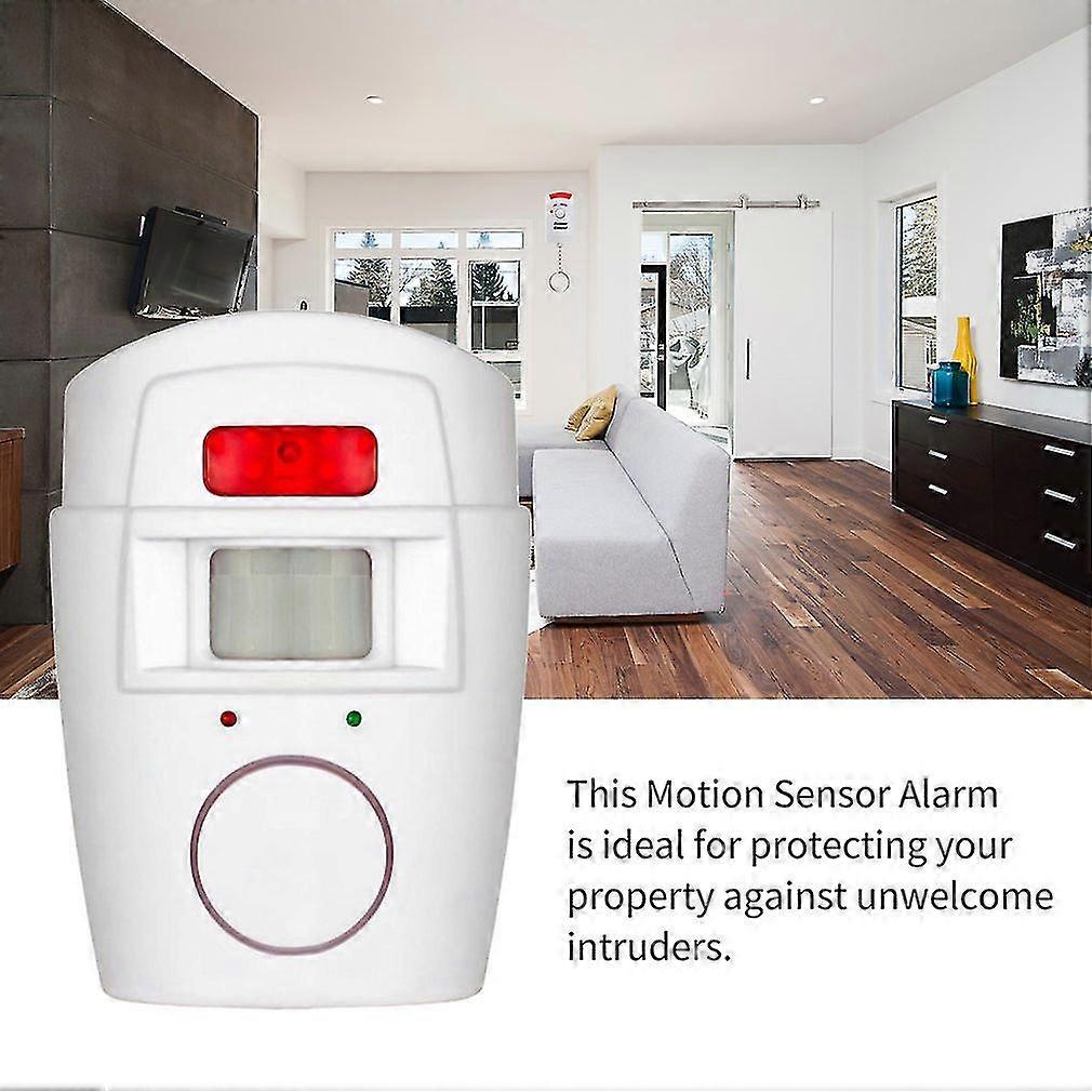 Wireless Pir Motion Sensor Detector Alarm With 2 Remote Controls Door ...