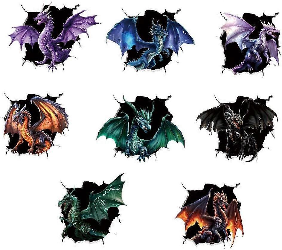 Dragon 3D Wall Sticker 3D Wall Decals Peel and Stick Vinyl Art Decor 3D ...