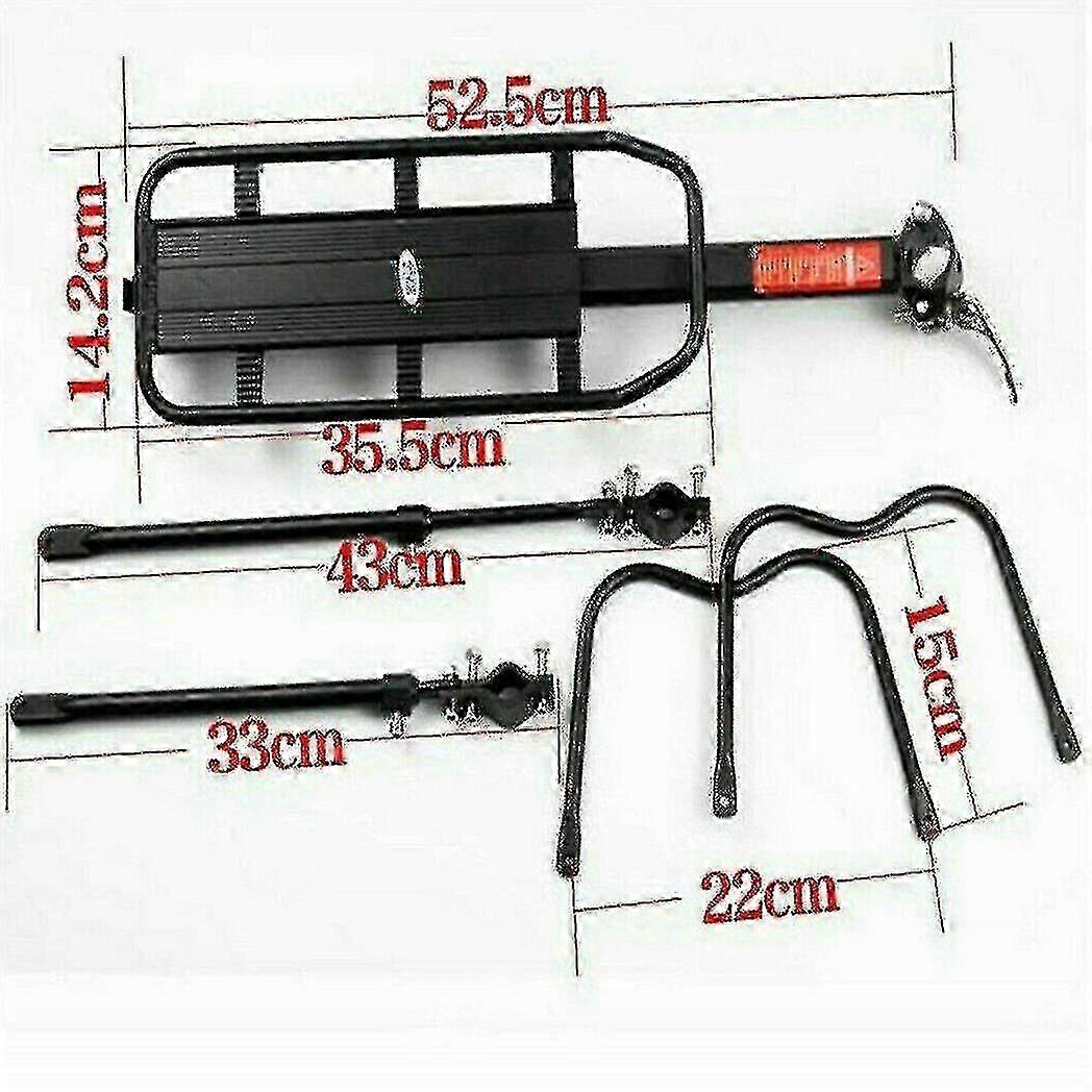 50kg Max Alloy Rear Bicycle Pannier Rack Carrier Bag Luggage Cycle ...
