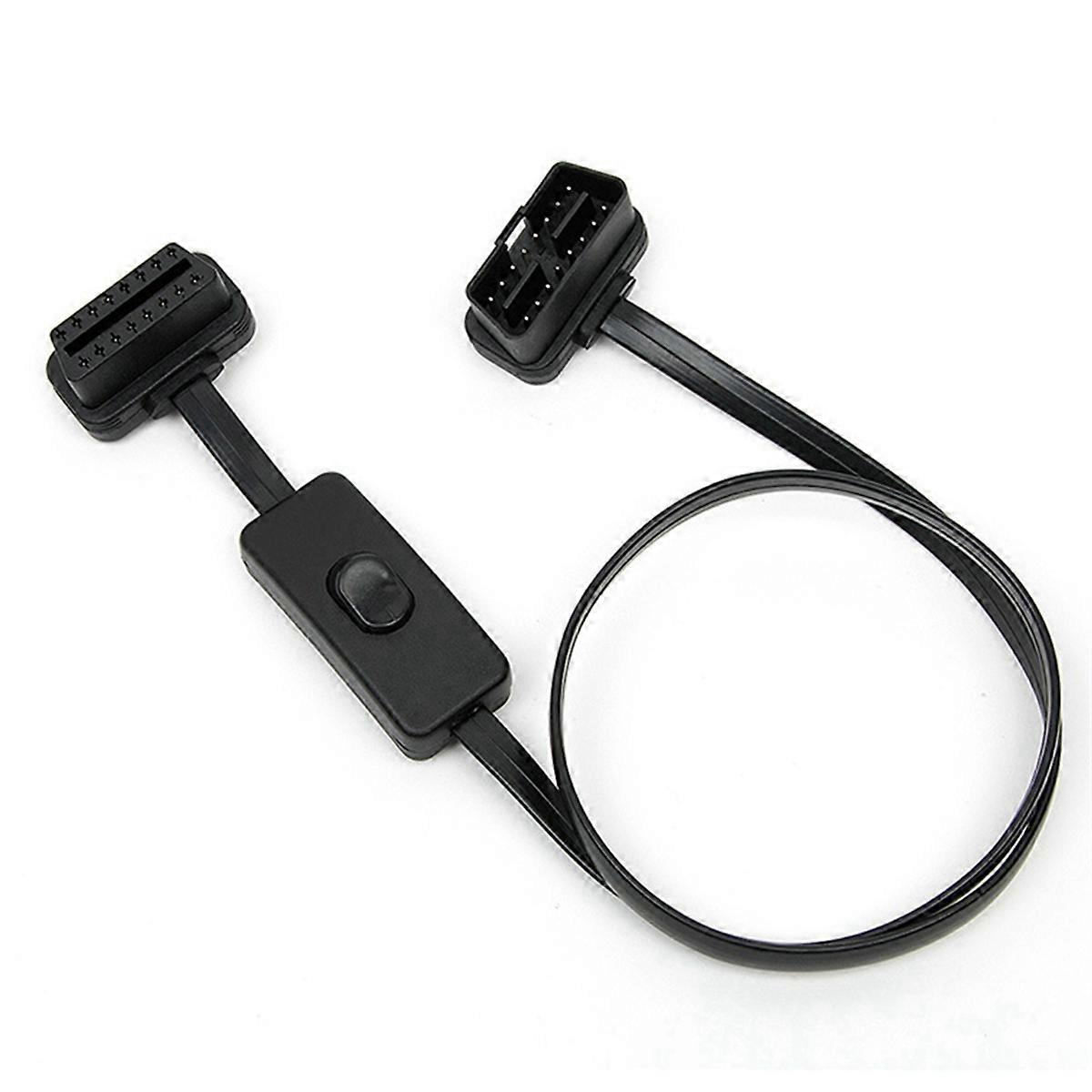 OBD2 Male to Female Right Angle Diagnostic Extension Cable 60CM with ...