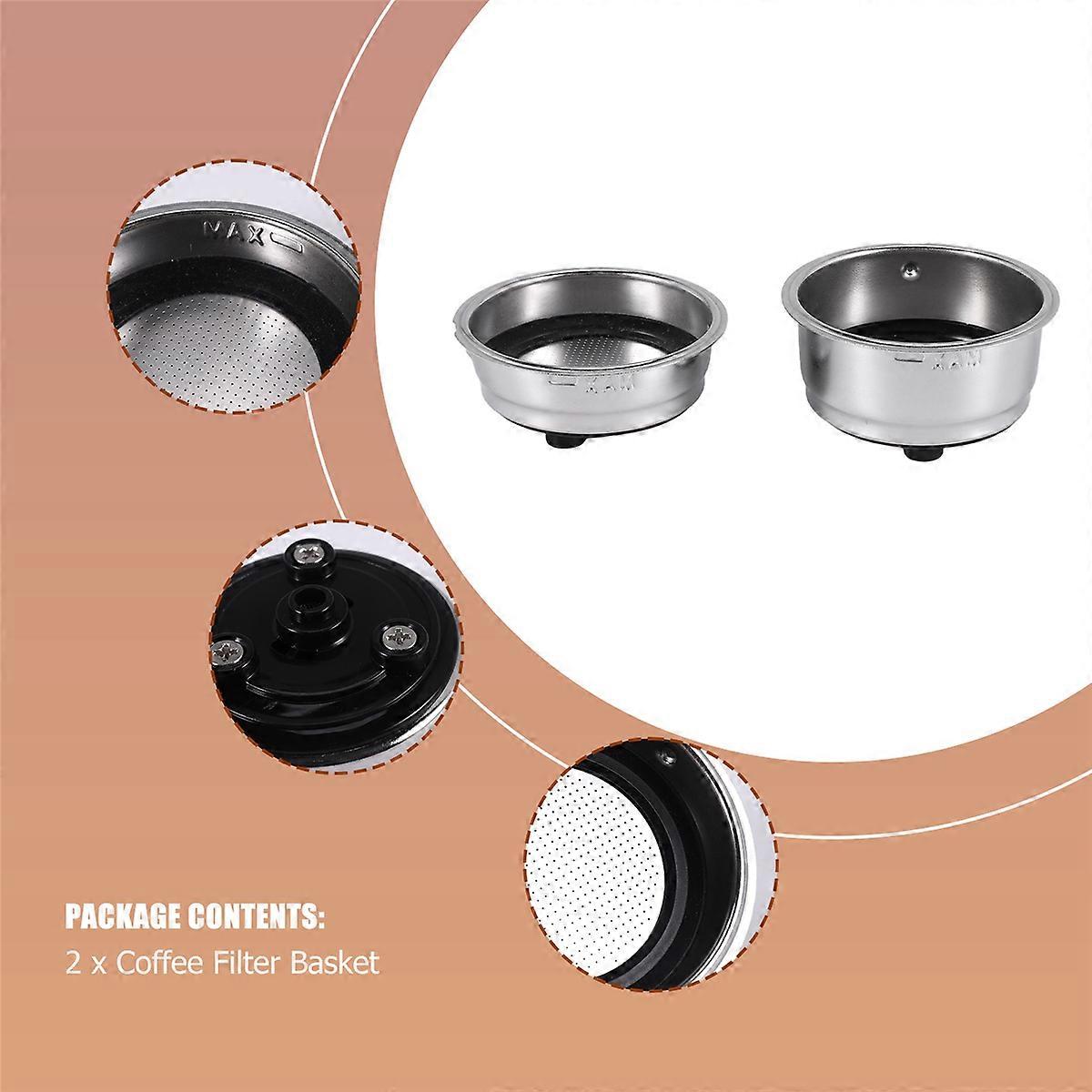 Stainless Steel Coffee Filter Basket for Home Office(2 Pack) | Fruugo UK