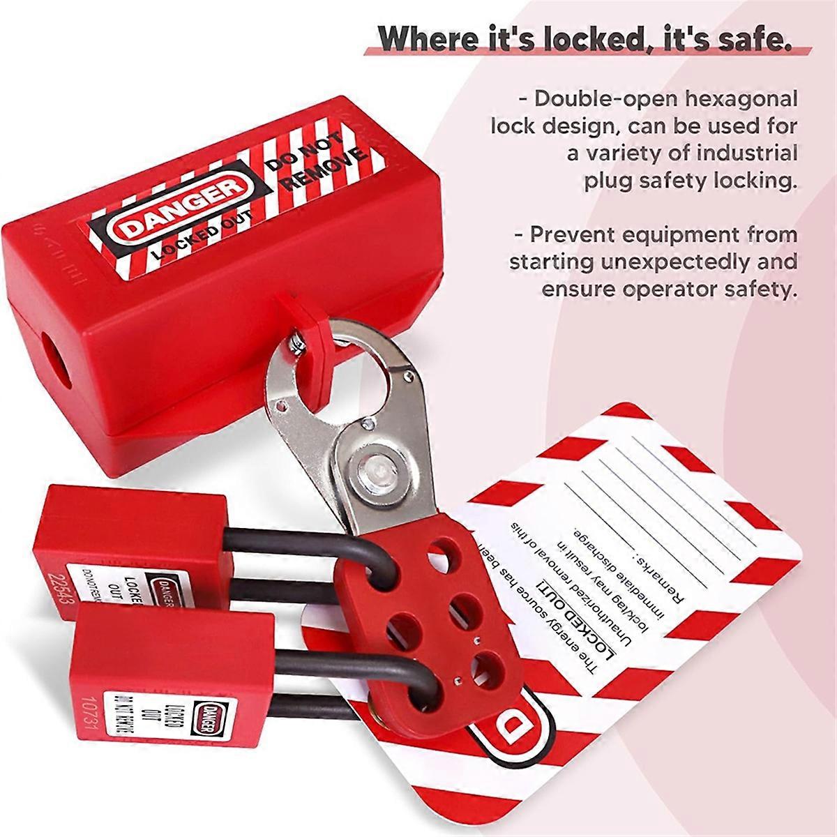 Lockout Tagout Kit Lockout Hasps,Safety Padlocks,Plug Lockout | Fruugo SE