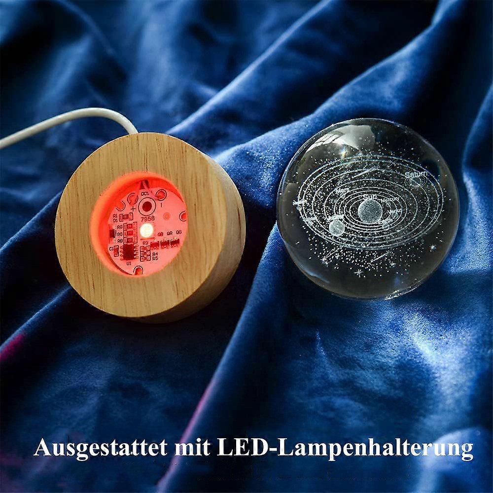 3D Crystal Ball Night Light, USB 3D Solar System Crystal Ball, Unique ...