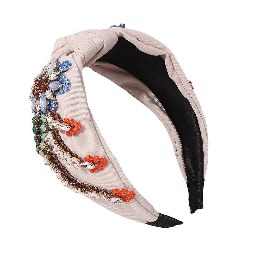 Retro Style Headband Rhinestone Embroidery For Women Engagements 15 ...