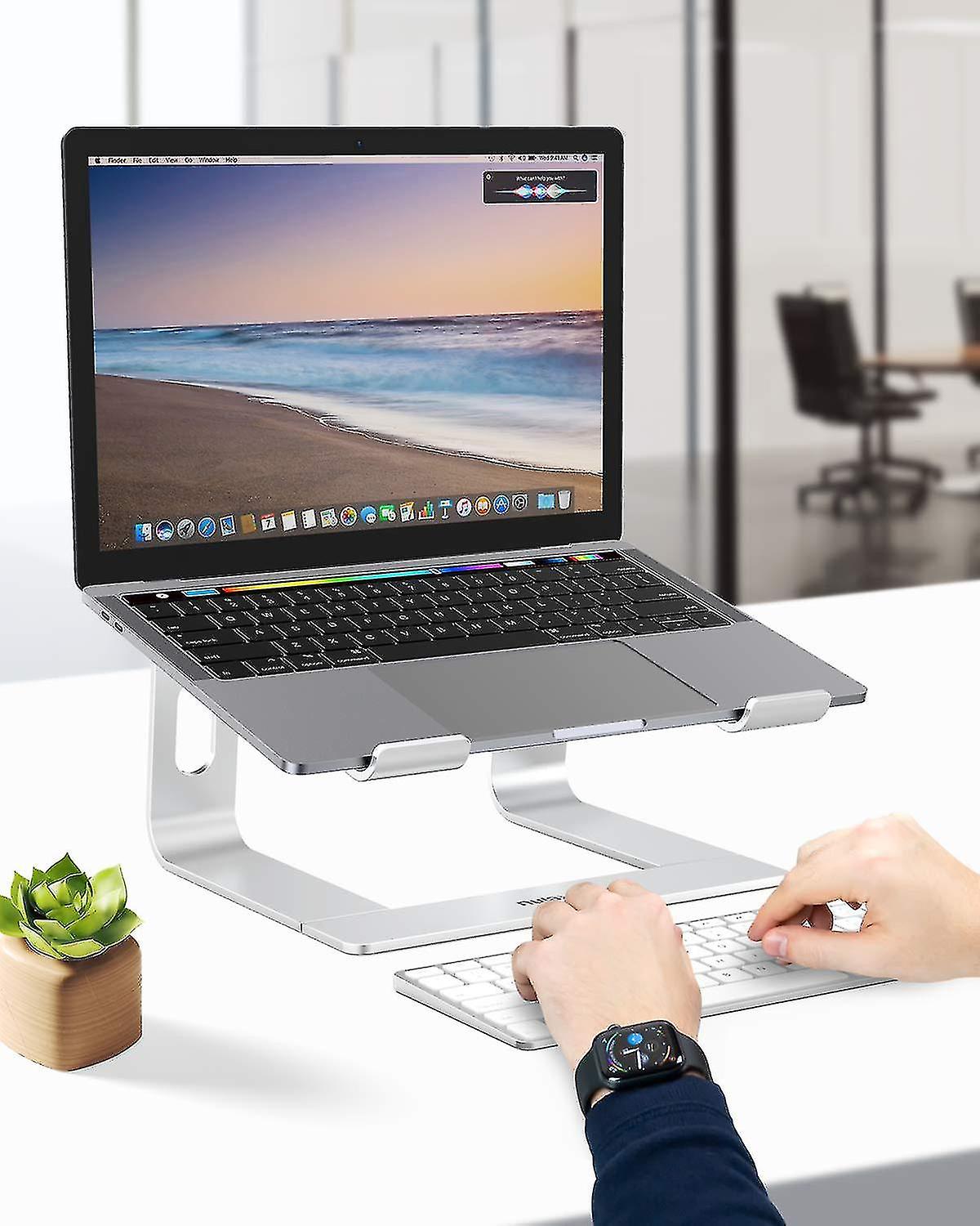 Laptop Stand Ergonomic Aluminum Laptop Mount Computer Stand (Silver ...