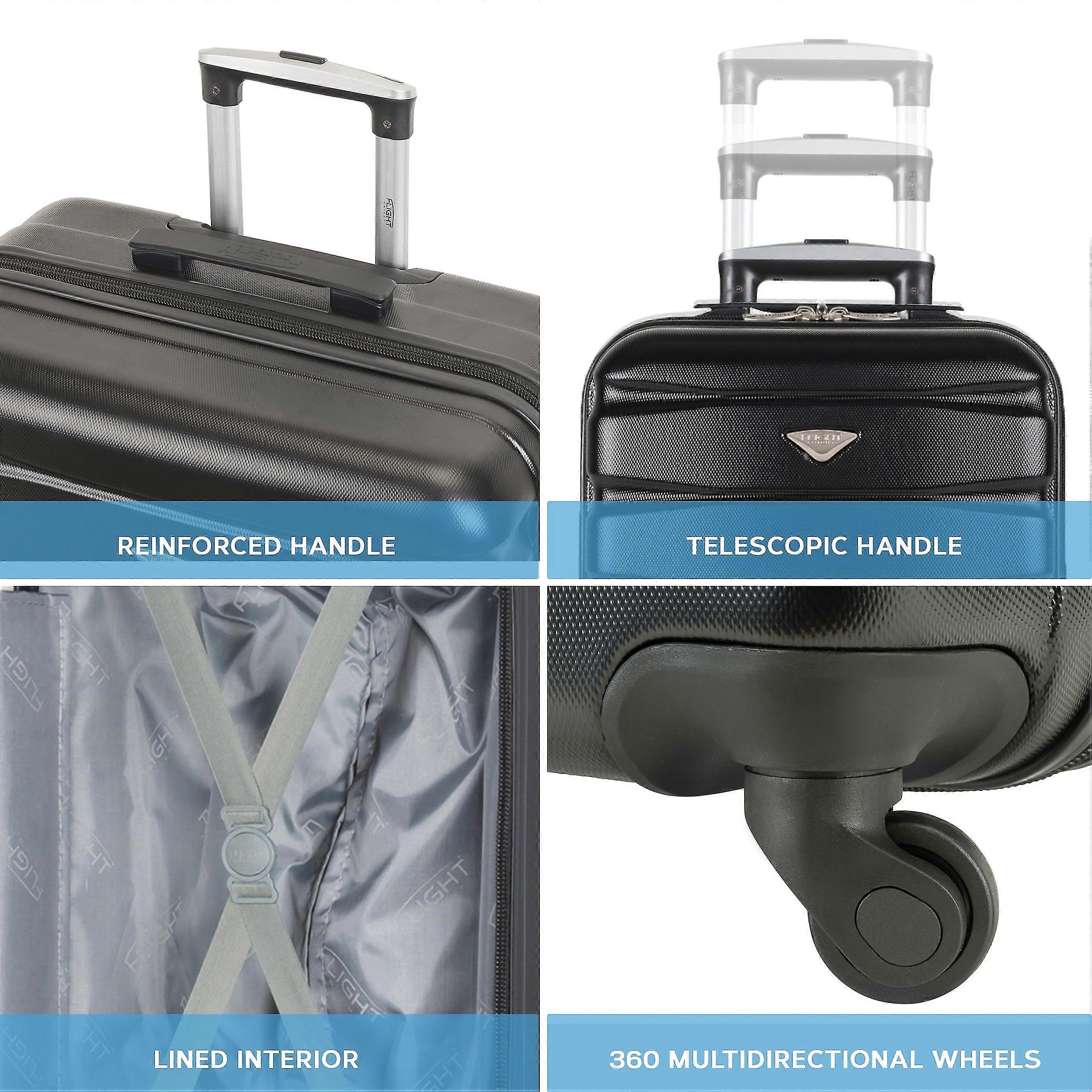 4 Wheel Case Suit Cabin Hold Lugga Approved | Fruugo UK