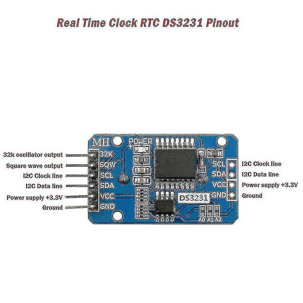 Rtc Ds3231 I2c Realtime Clock Compatible With Arduino And Raspberry Pi ...
