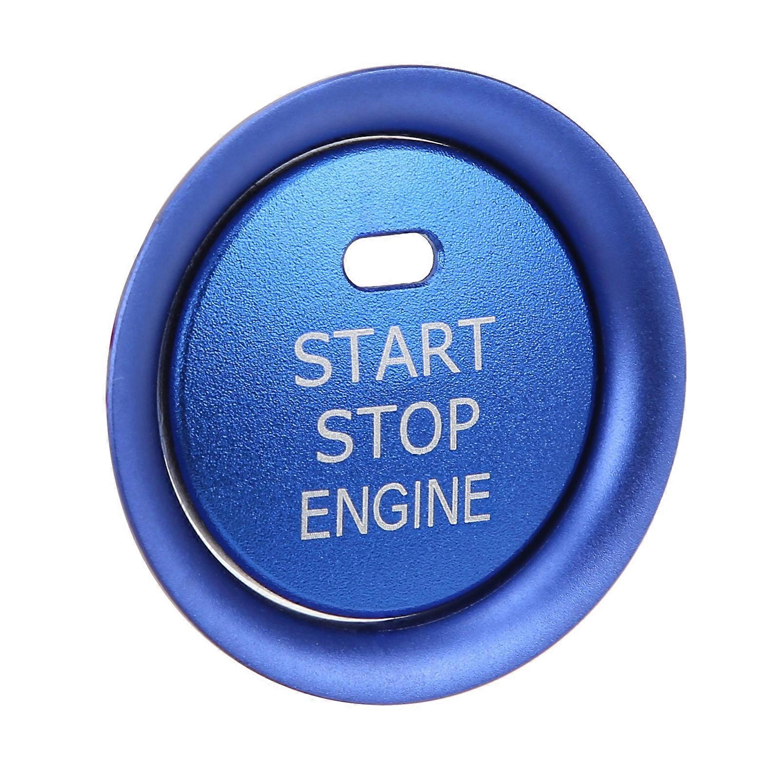 Replacement Blue Aluminum Alloy Ignition Start Stop Button Cover ...