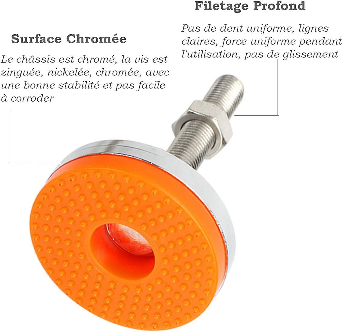 2pcs Threaded M10 Heavy Duty Furniture Leveling Feet Adjustable Steel ...