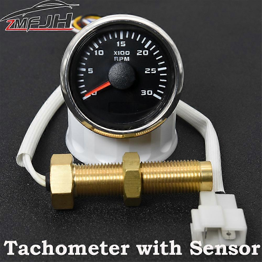 Universal 52MM Tachometer with M16 M18 Tacho Sensor 3000 4000 6000 7000 ...