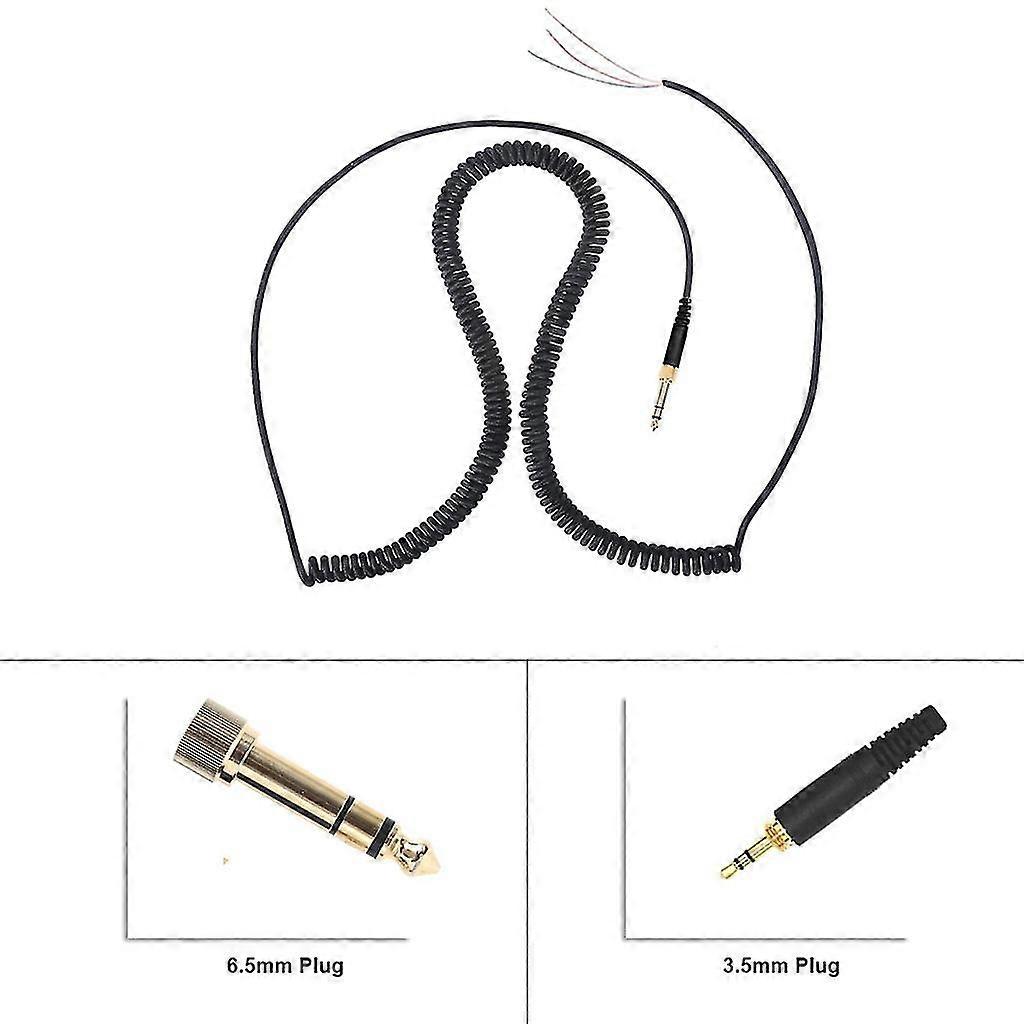 Spring Coiled Repair Dj Cord Cable Replacement For Ath-m50 Ath-m50s Mdr ...
