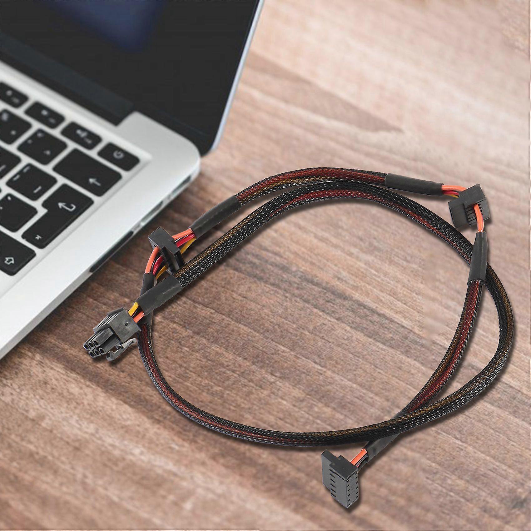 Modular PSU 6Pin to 3-Port SATA Power Cable 18AWG Wire 80cm for NP ...