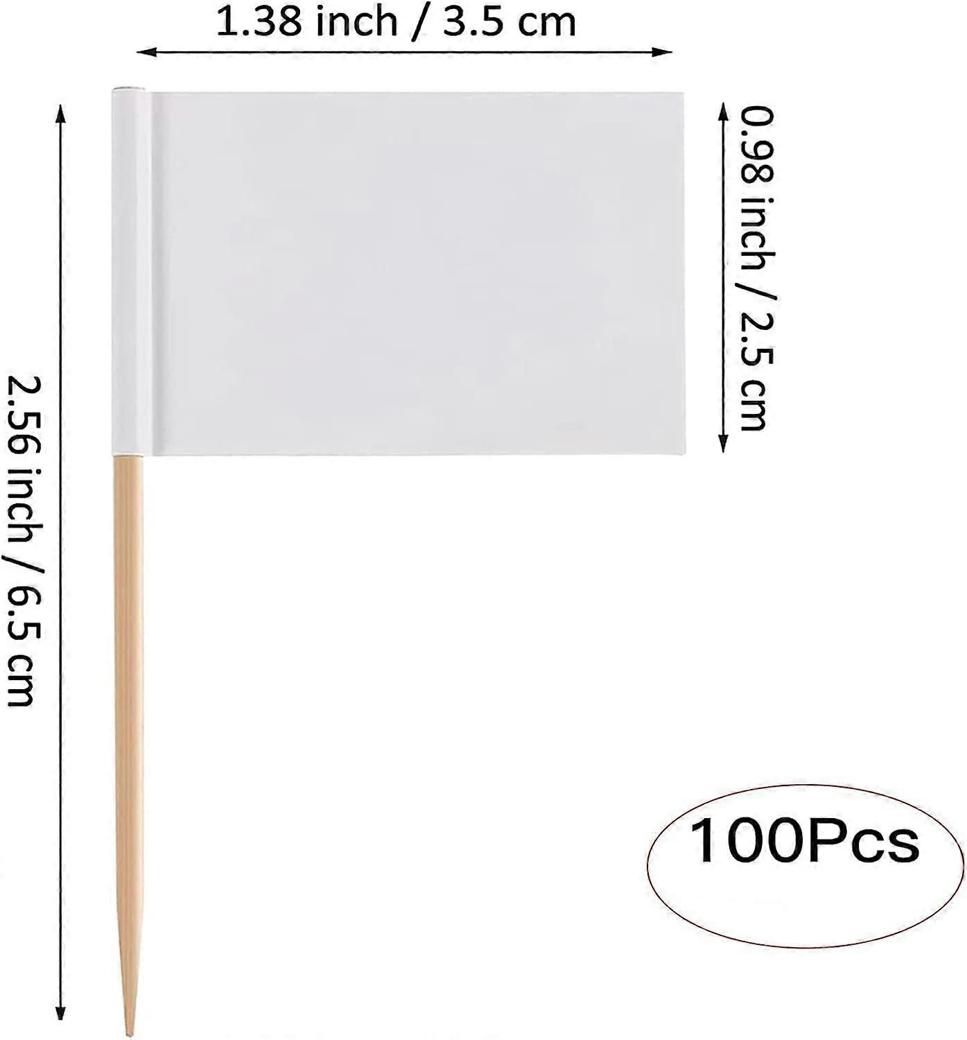 Blank Toothpick Flags, Cocktail Sticks Food Labels, Fruit Picks White ...