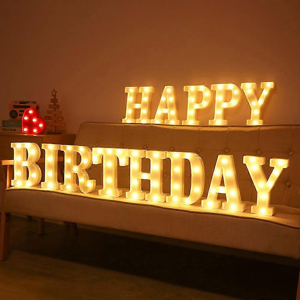 Alphabet Letter Led Light Luminous Lamp Decor Party Night Light | Fruugo UK