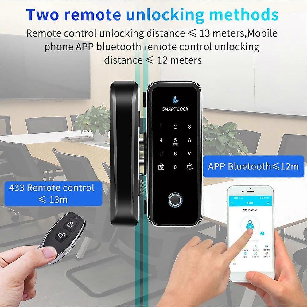 Bluetooth TTLOCK Smart Lock For Glass or Wooden Door Sliding Door ...