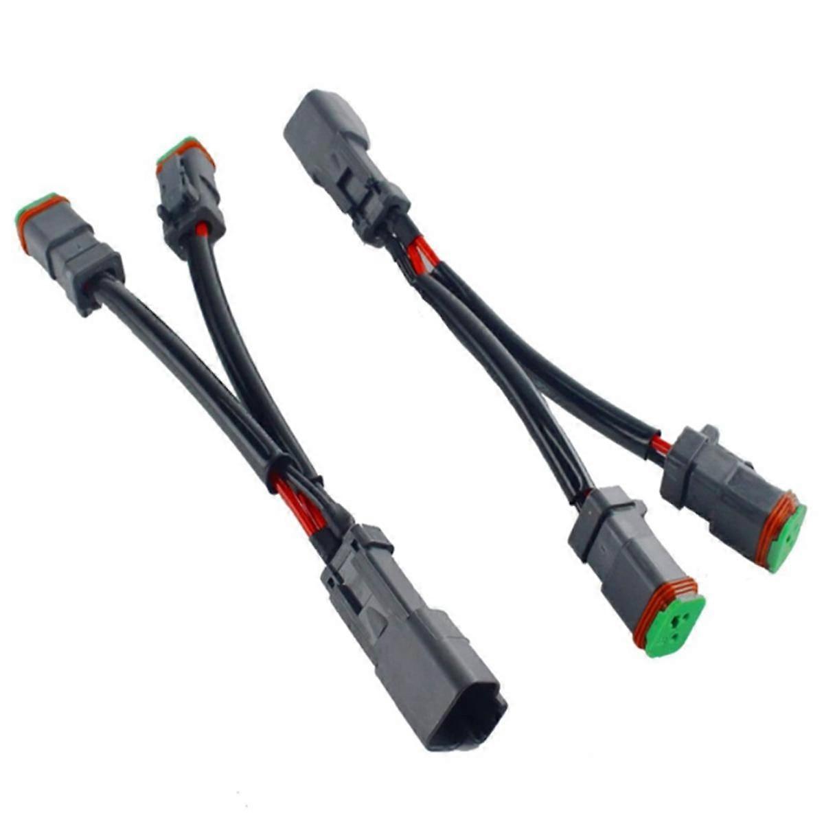 Y Type Leads Deutsch DT DTP 2 Pin Socket Adapter for LED Pod Work Light ...