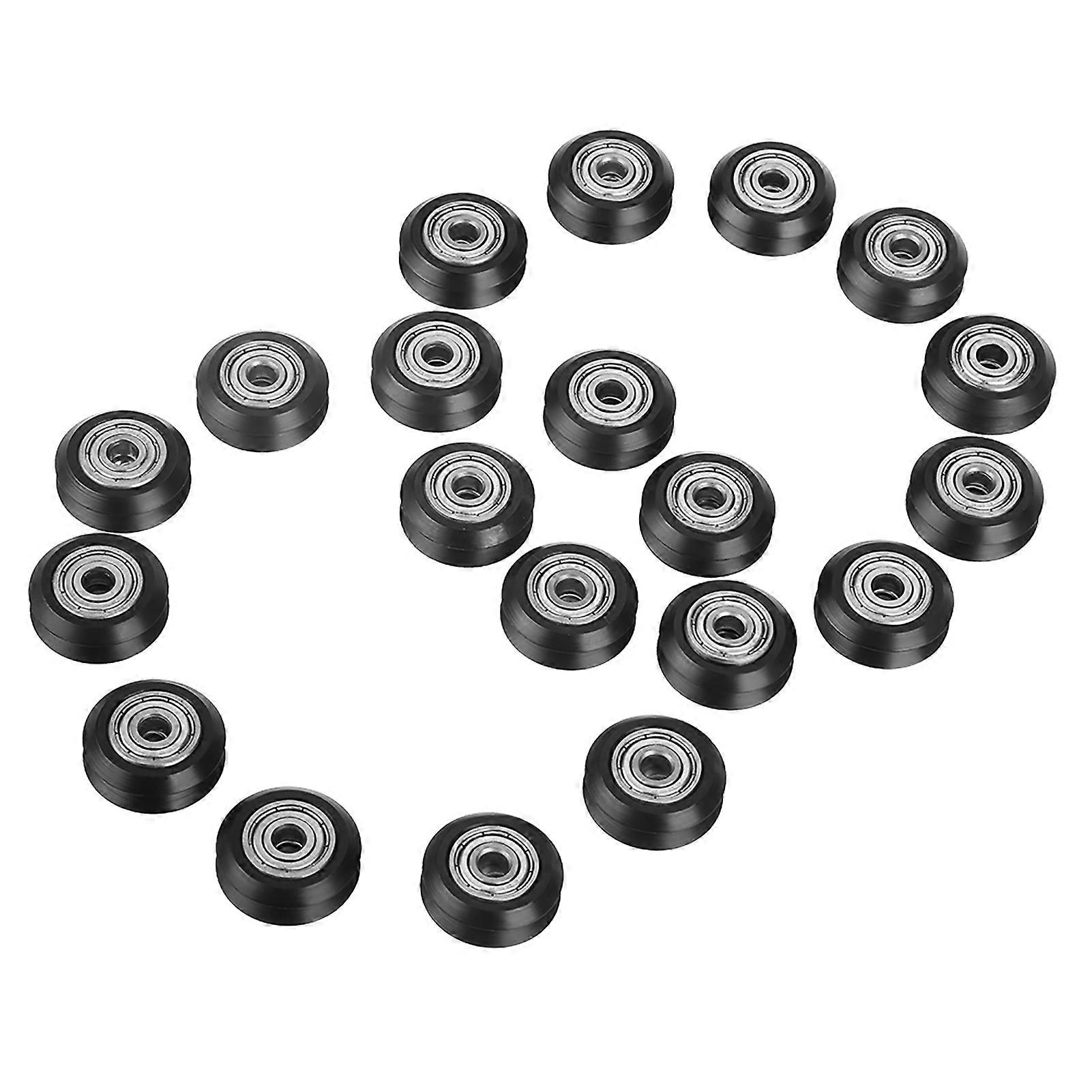 20pcs V Shape Groove Wheel 5mm Bore 625 Bearing Pulley Accessories for ...