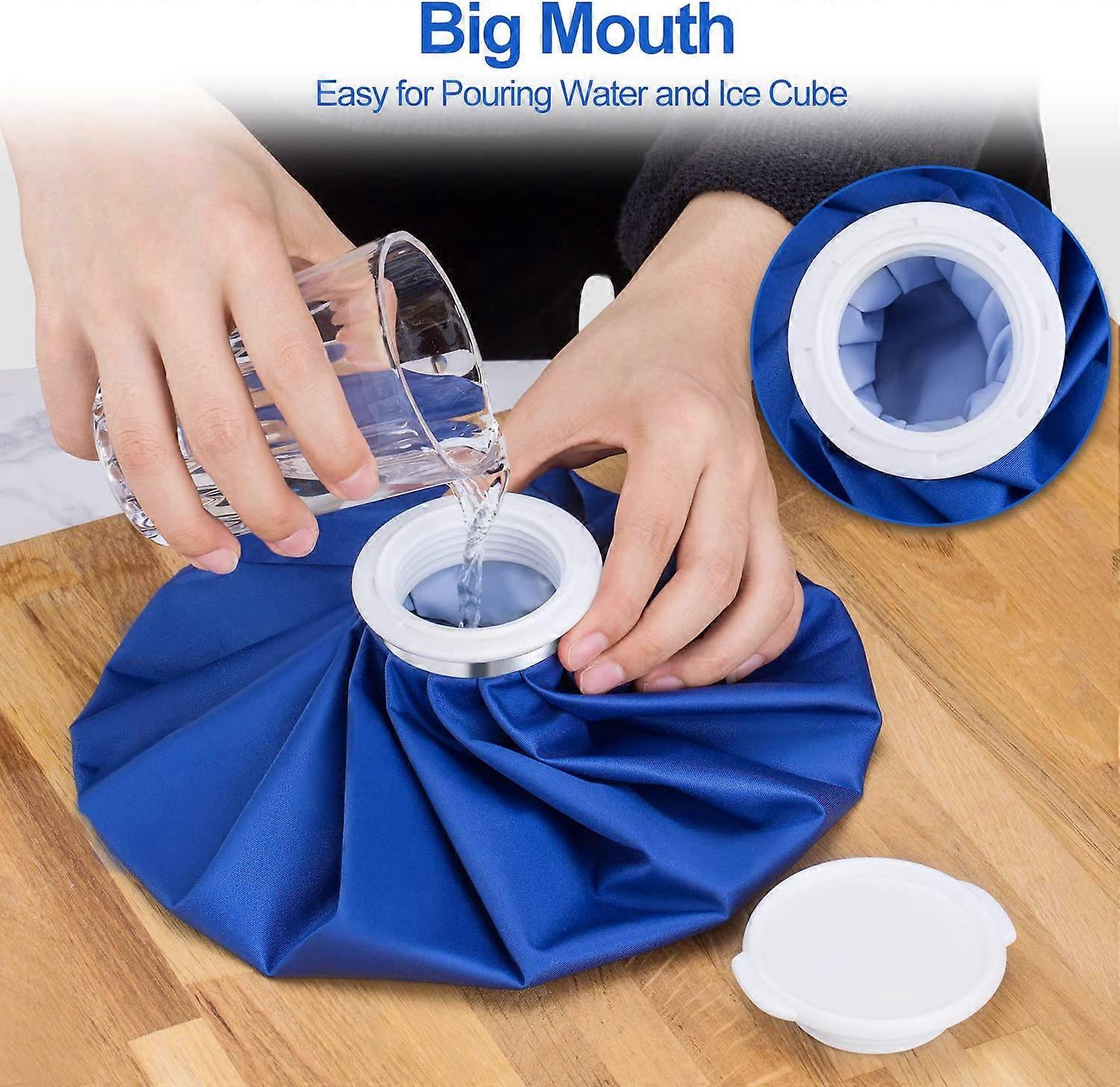 Ice Bag Packs for Injuries Reusable, Refillable 3 Ice Packs (6"/9"/11 ...