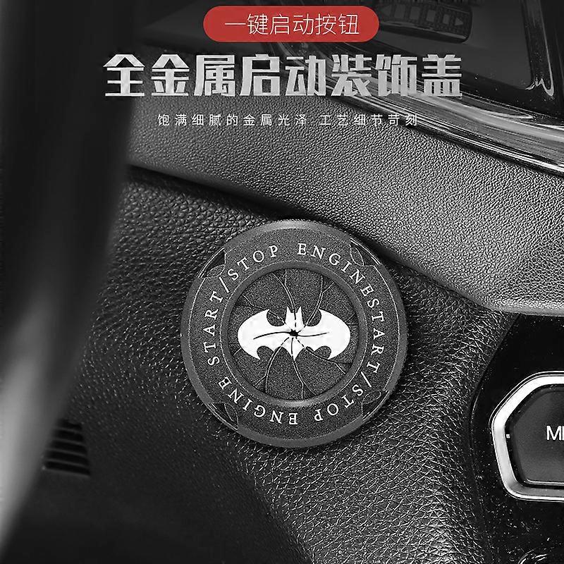 Car Interior Decor Bat Engine Ignition Start Switch Rotate Cover Onekey ...
