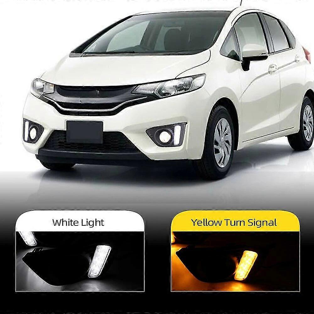 Till Honda Jazz fit 2014 2015 2016 Bil LED Varselljus LED DRL ...
