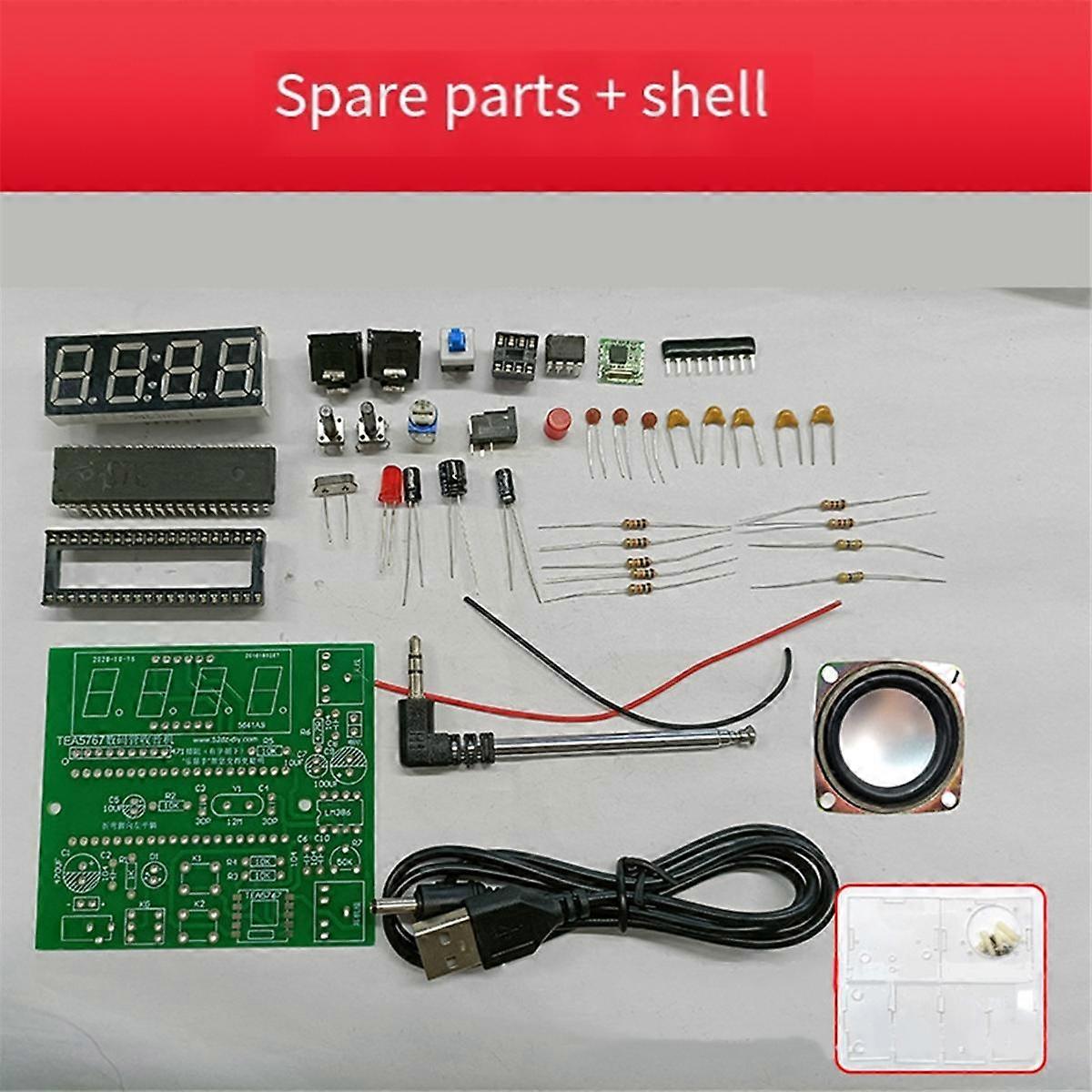 Mini FM Digital Radio DIY Kit Digital Tube Display Radio Electronic ...