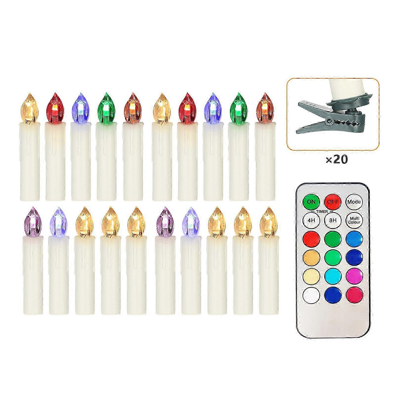 30 PCS Flameless Candles with Remote Control Realistic Color Changing ...