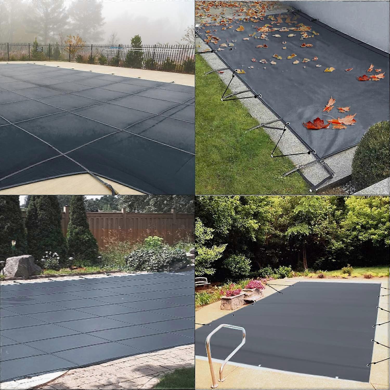 VEVOR Pool Safety Cover 13x26 ft In-ground PVC Rectangular Solid ...