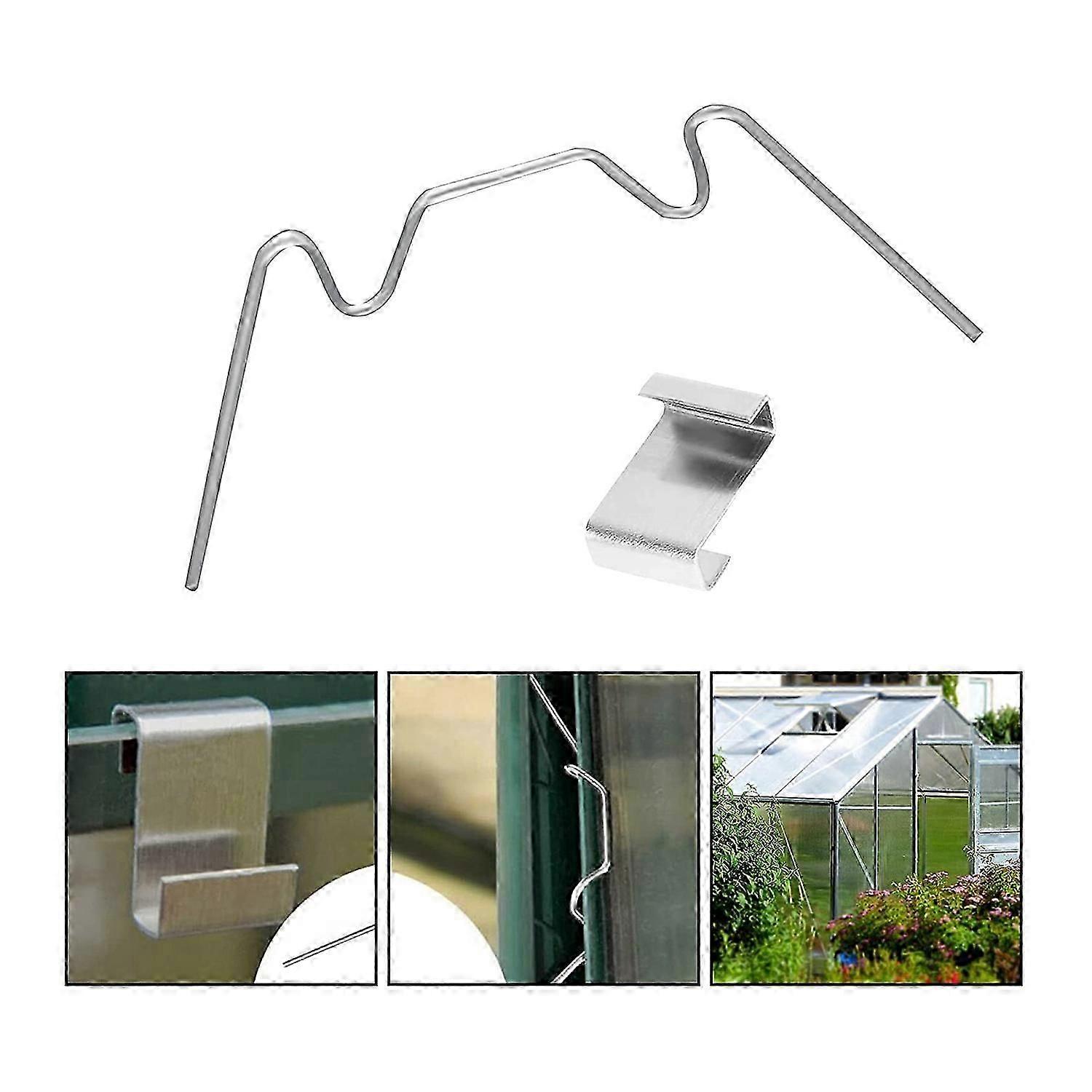 100Pcs Greenhouse Glass Clips,Stainless Steel Greenhouse Glass Pane ...