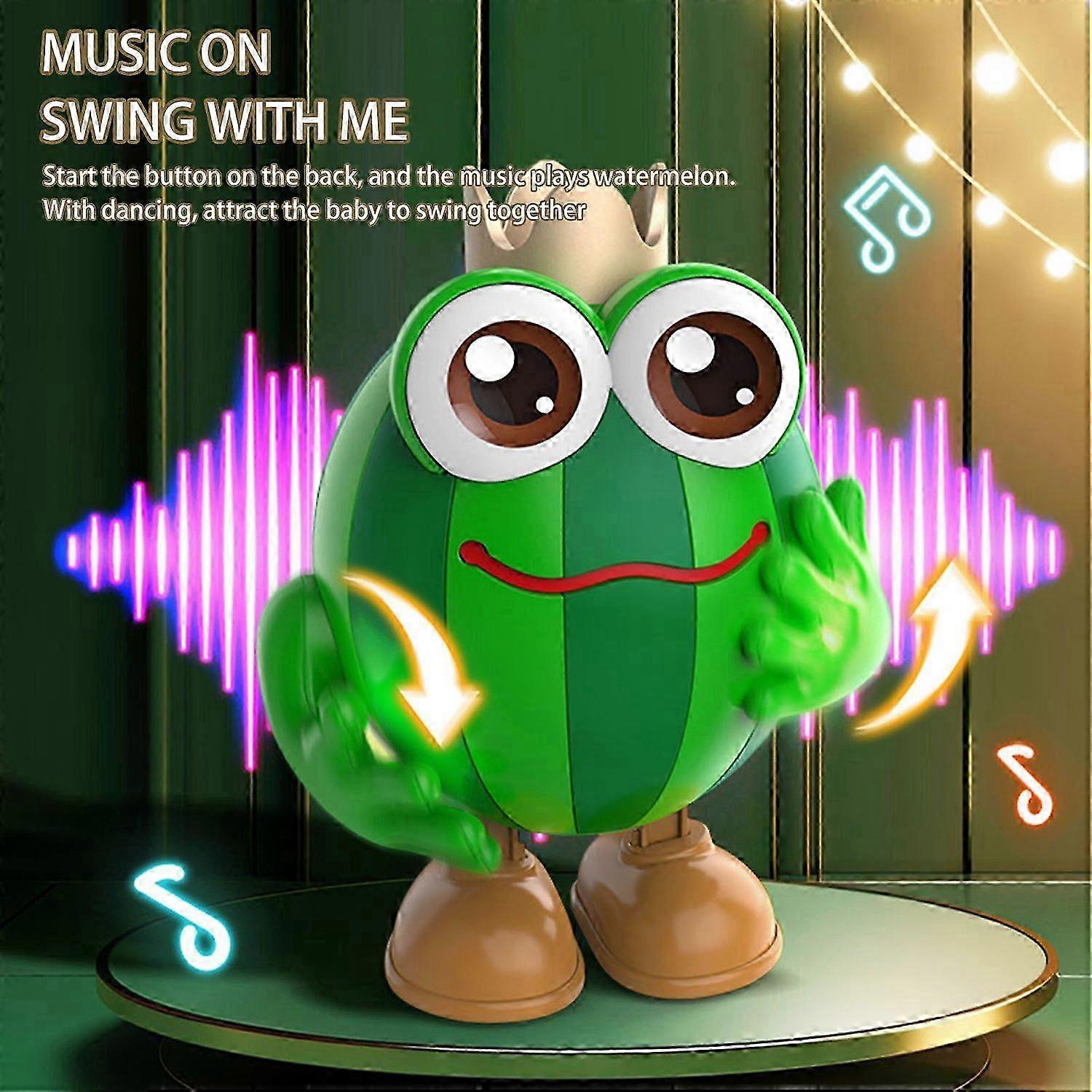 Interactive LED Music Robot Toy Dancing Watermelon Prince for Kids with ...