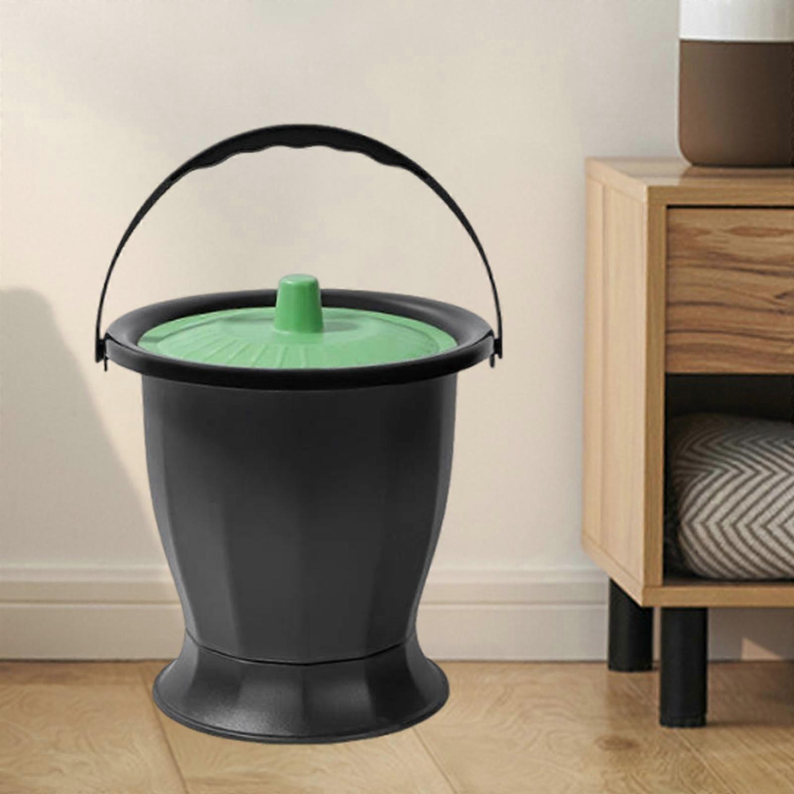 Potty Urinal Bottle Chamber Pot with Lid Handle Bedpan Bedside Urinal ...