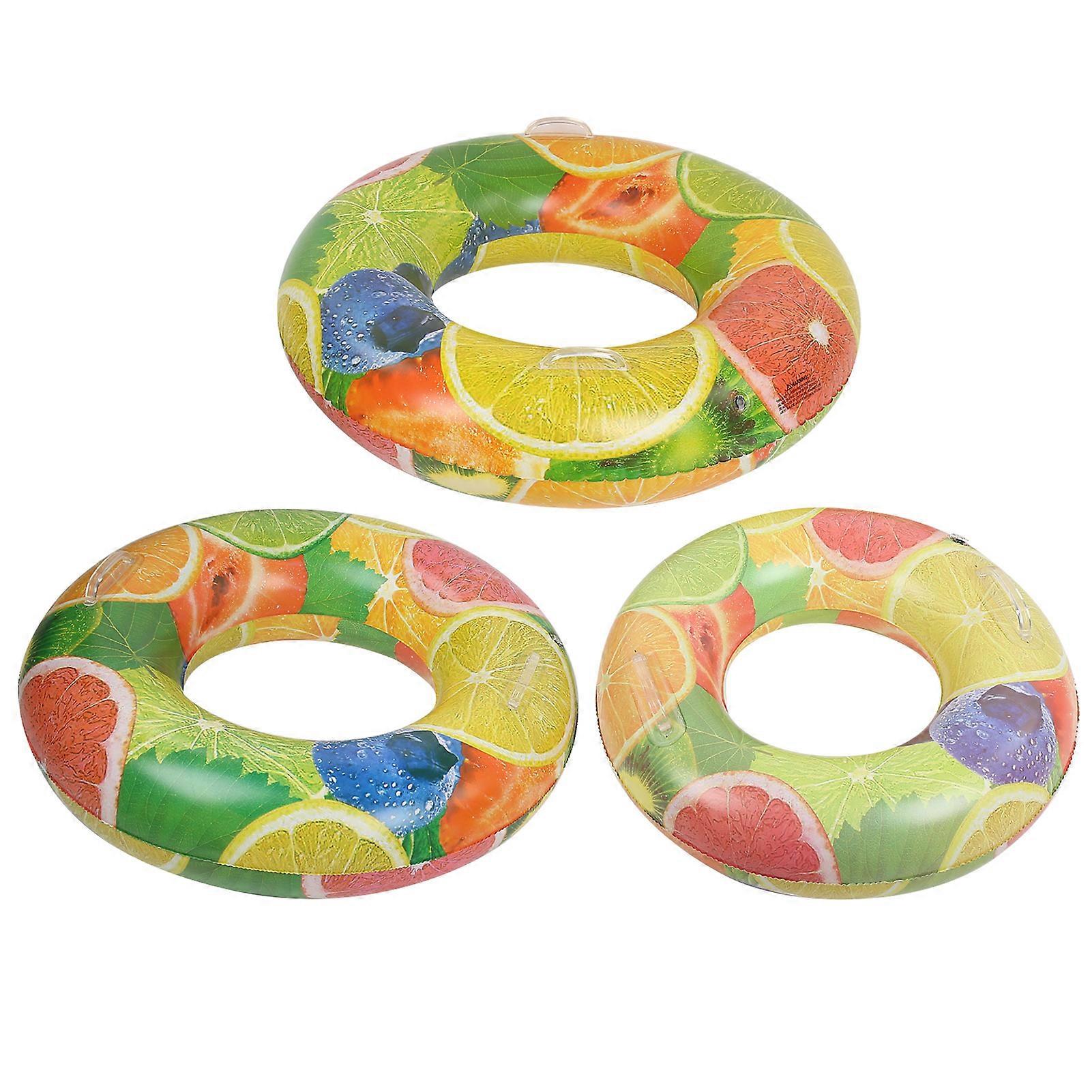 3Pcs Fruits Inflatable Baby Float Swimming Ring Kids Pool Neck Float ...
