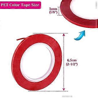 6 Rolls 1/8 Whiteboard Tape Thin White Board Tape Lines Pinstripe Dry ...