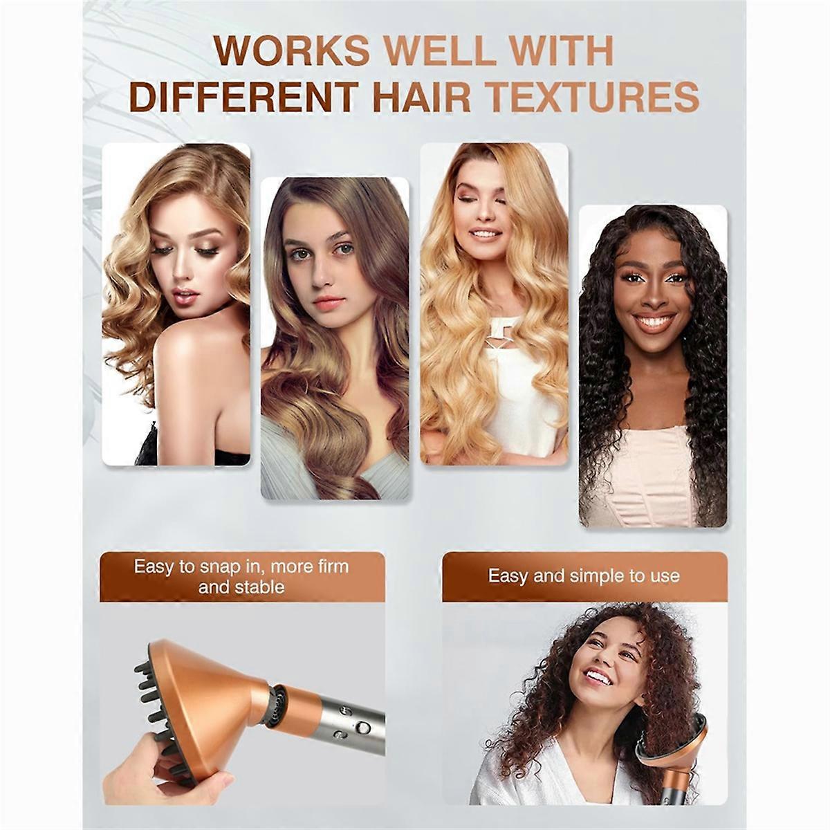 Diffuser Nozzle & Wave+Curl Diffuser for Dyson Airwrap HS01 HS05 HS08 ...