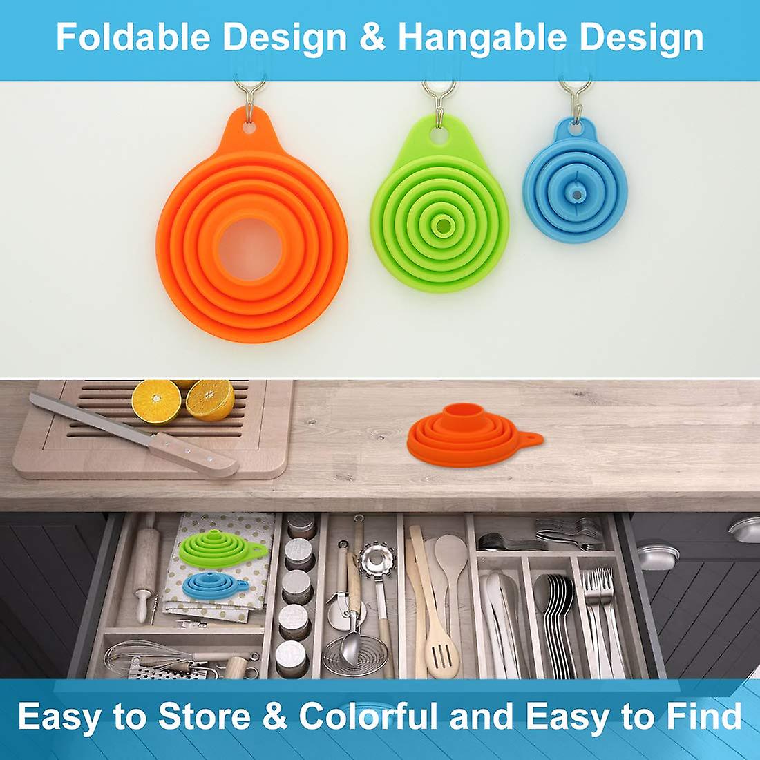 4 Different Sizes Kitchen Funnel, Funnels For Filling Bottles, Food ...