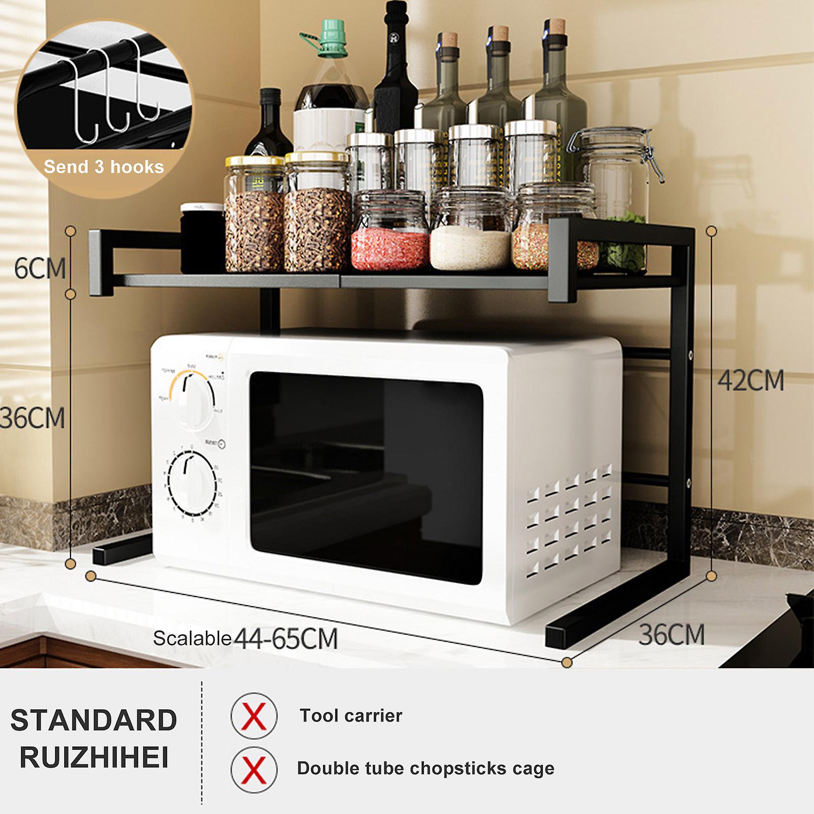 Adjustable Kitchen Counter Shelf Adjustable Microwave Rack Toaster ...