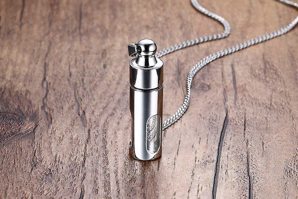 Stainless Steel Glass Container Tube Urn Keepsake Cremation Ashes ...