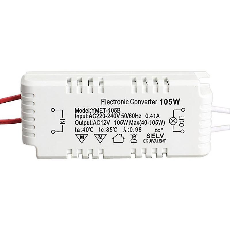 105W 12V Halogen Light LED Electronic Transformer Power Supply Driver ...