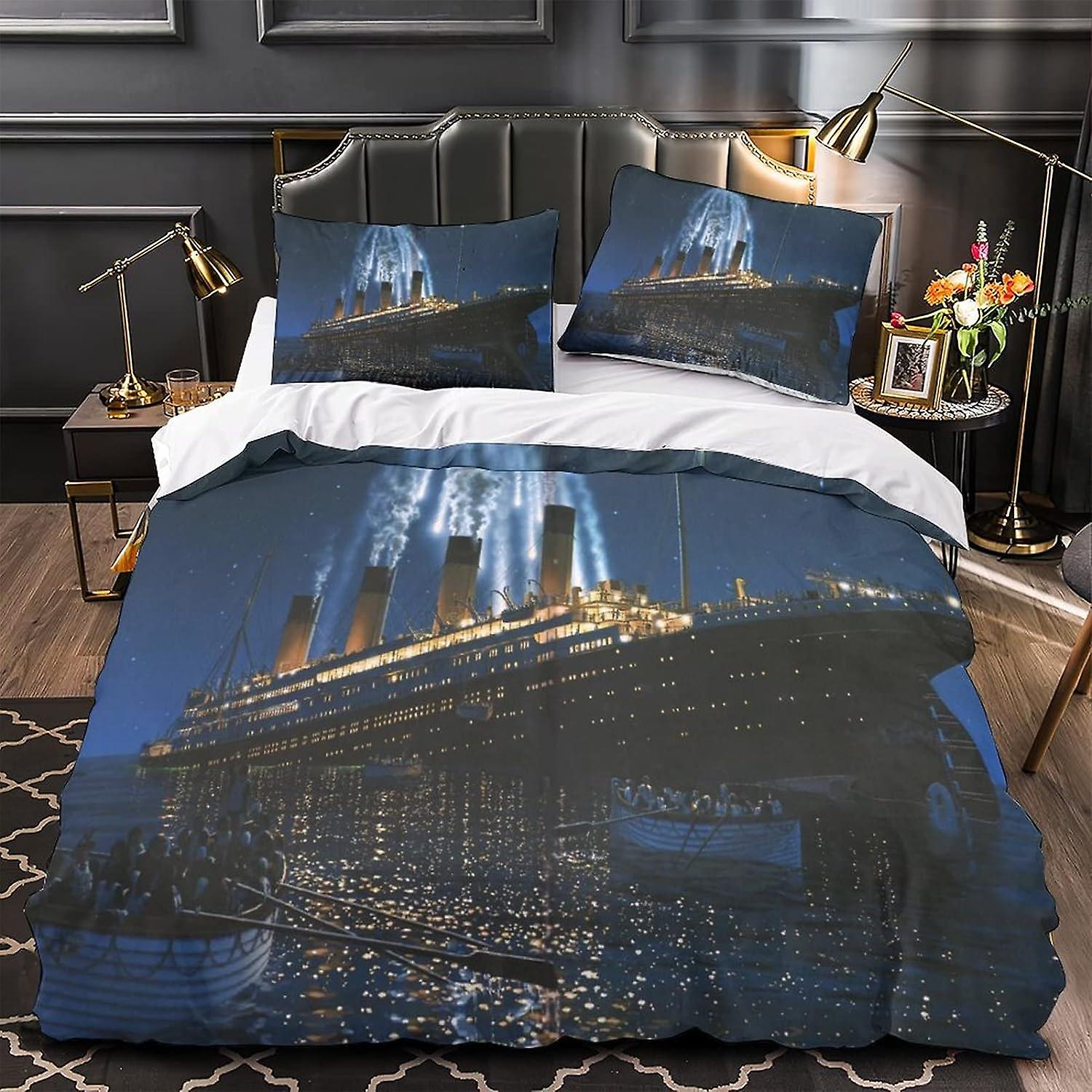 CAYBES Titanic 3D Printed Quilt Cover Duvet Cover Bedding Set ...