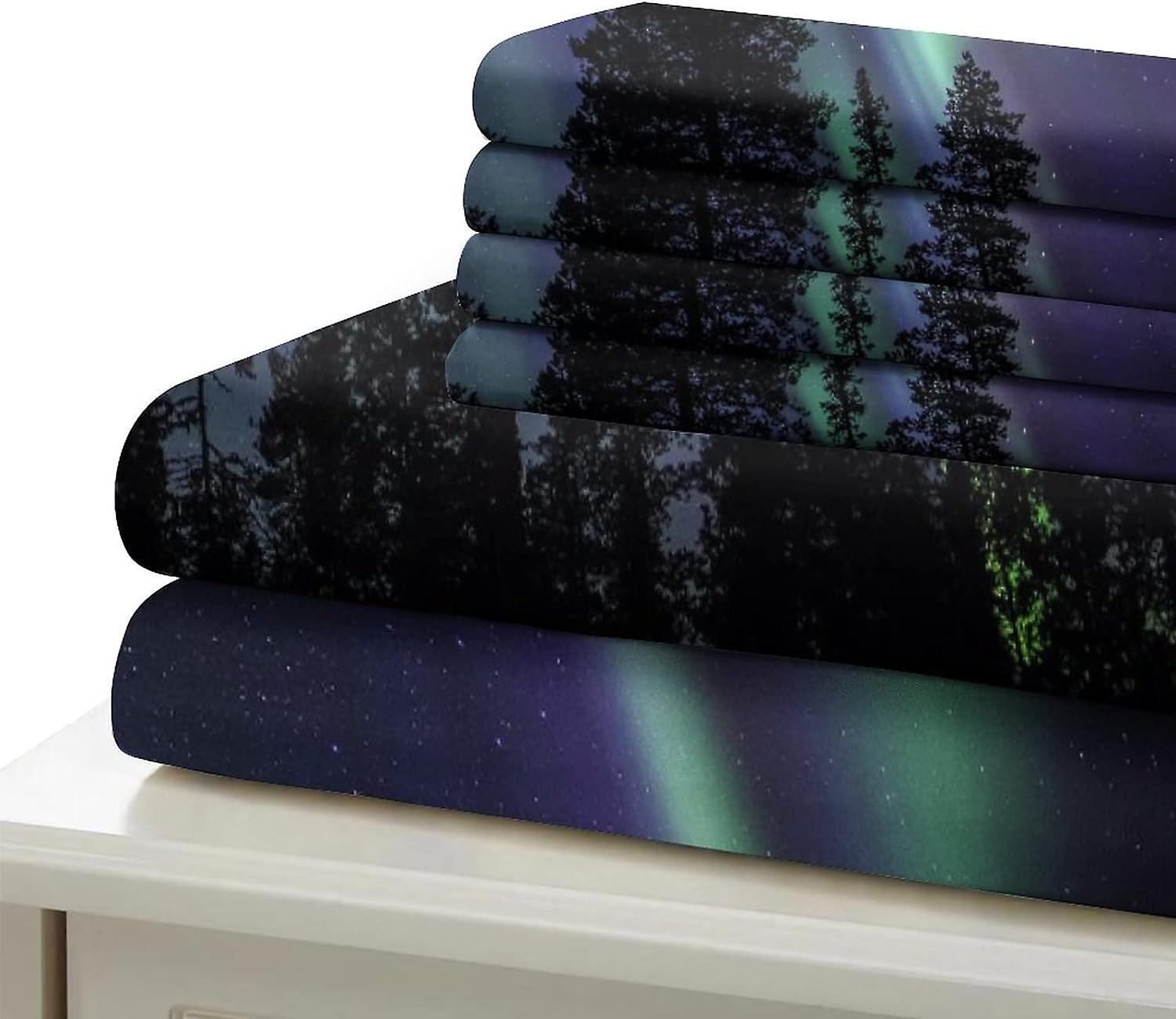 3D Northern Lights Duvet Cover Stitch Bedding Aurora Borealis Printing ...
