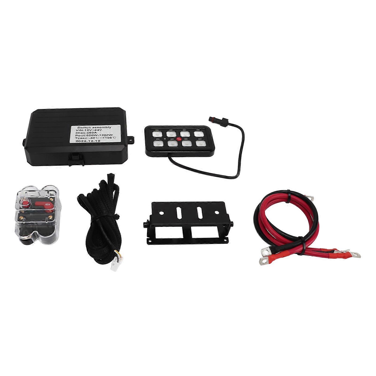 8 Gang Car Switch Panel Automatic Dimmable LED Touch Control Panel for ...