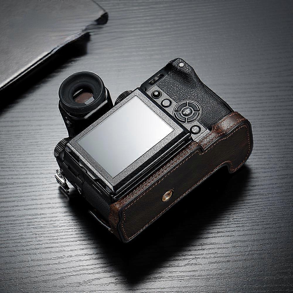 For Fujifilm Gfx50s Camera Bodysuit For Leather Camera Case Handle Half ...