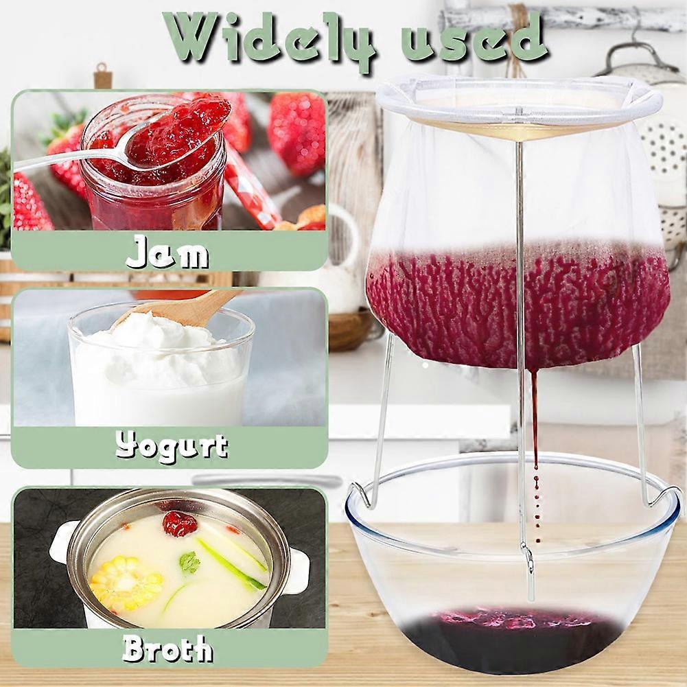 2 Pack Strainer Stand,Strainer Stand with 4 Reusable Staining Bags ...