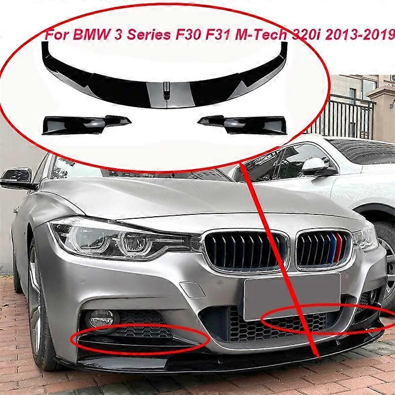 For BMW 3 Series F30 F31 M-Tech 320i 2013-2019 Front Bumper Chin Lip Kit Spoiler Splitter Bumper ...