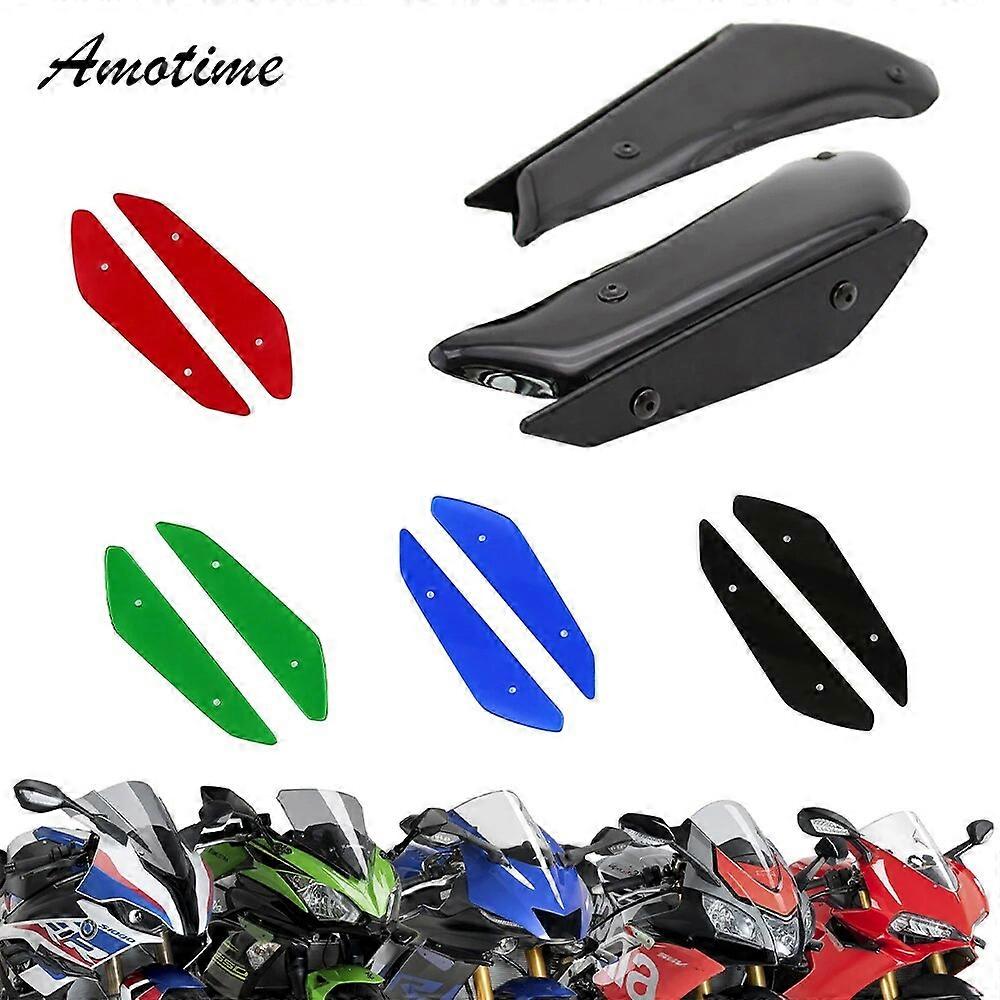 DOWNFORCE SPOILERS Aerodynamic Wing Kit Fixed Winglet Fairing Wing A ...