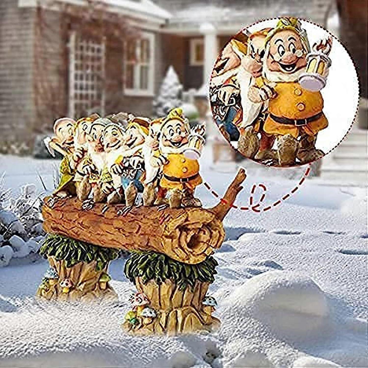 Tizzy Seven Dwarf Trees Decorate The Garden, Seven Dwarfs Mini Resin ...