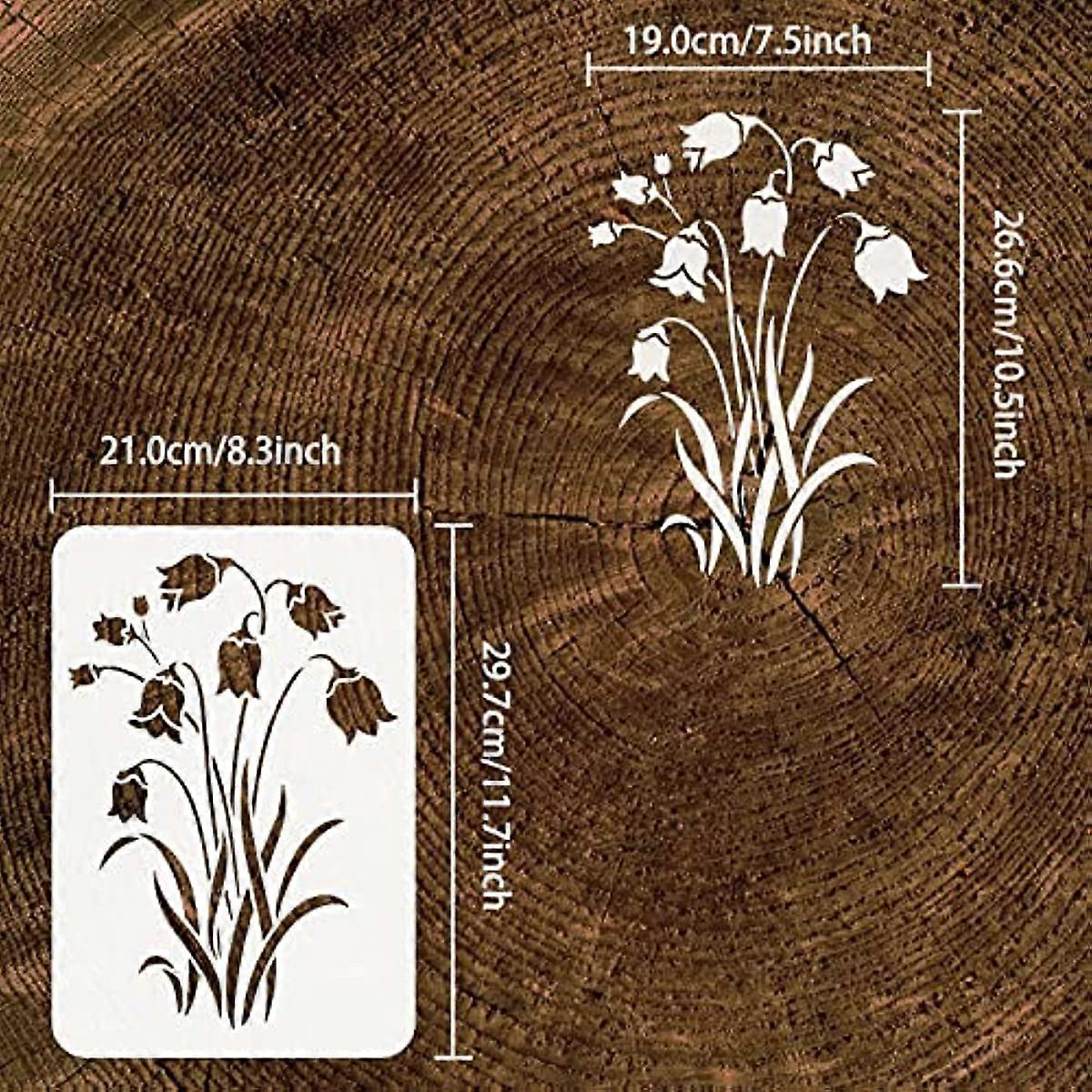 Campanula Stencil 11.7x8.3 inch Bluebell Drawing Painting Stencils ...