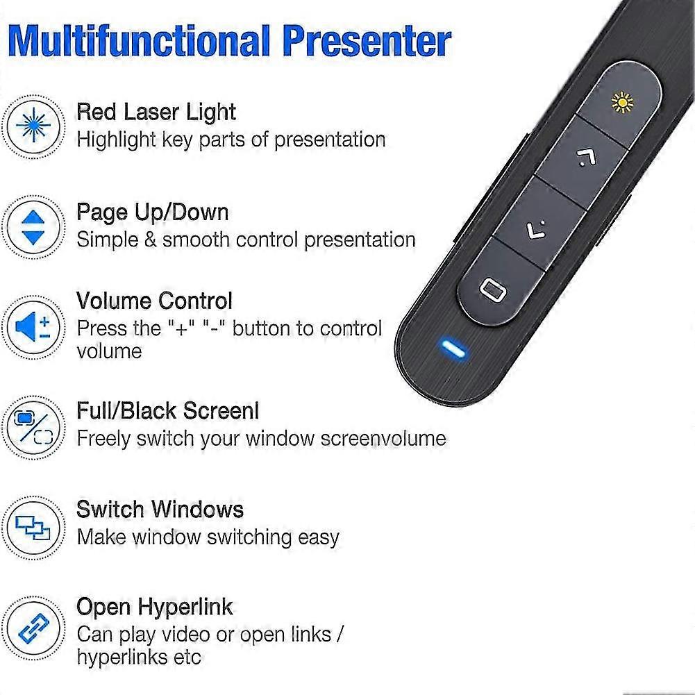 Pointer For Presentations, Bluetooth 2.4ghz Presentation Clicker For ...